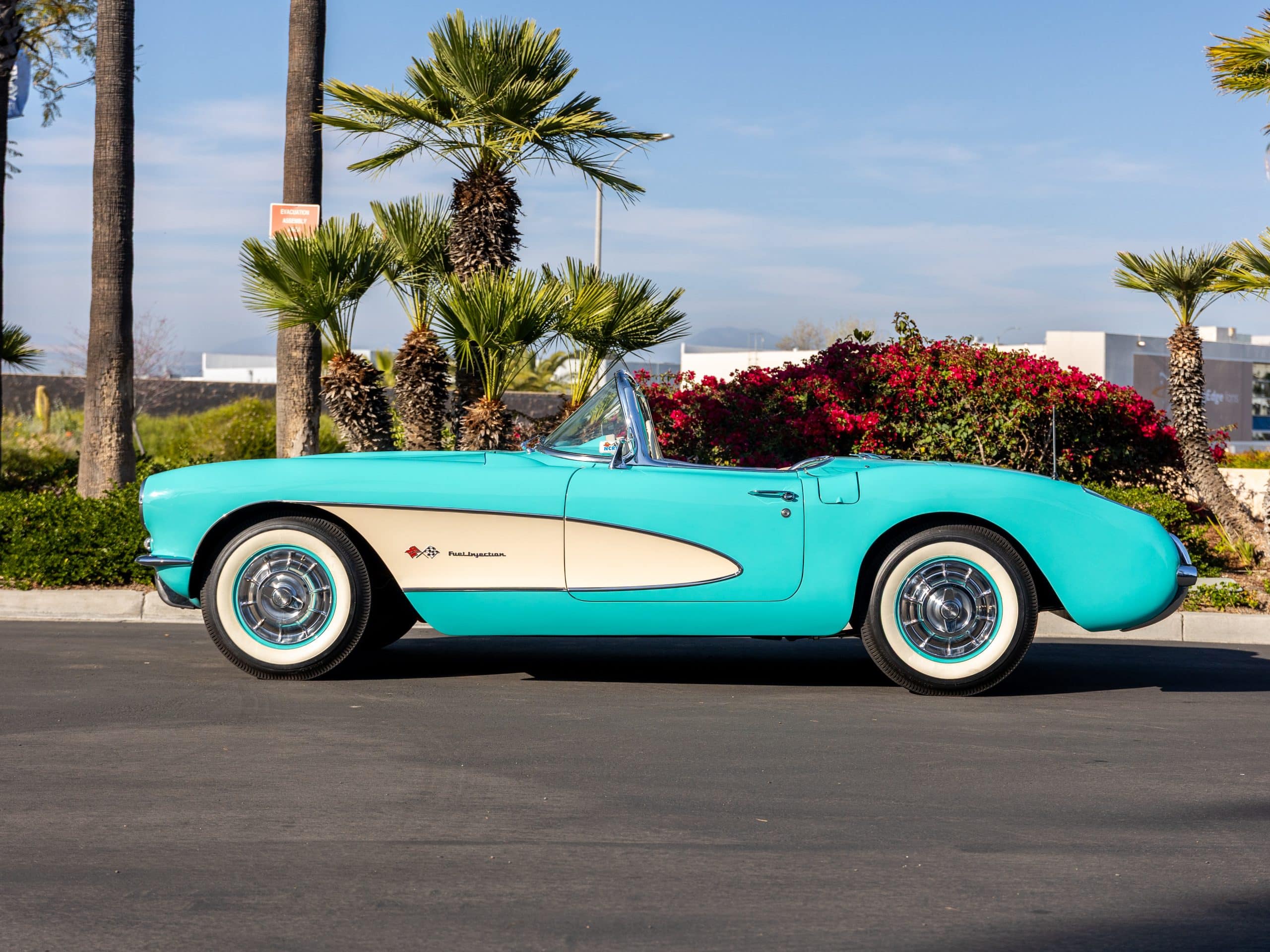 1957 Cascade Green Corvette Fuel Injected Convertible | Corvette Mike ...
