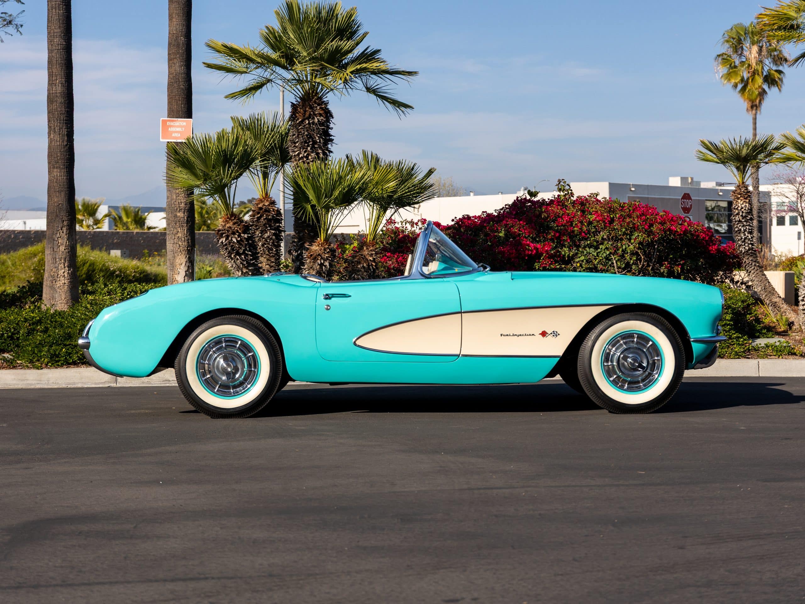 1957 Cascade Green Corvette Fuel Injected Convertible | Corvette Mike ...
