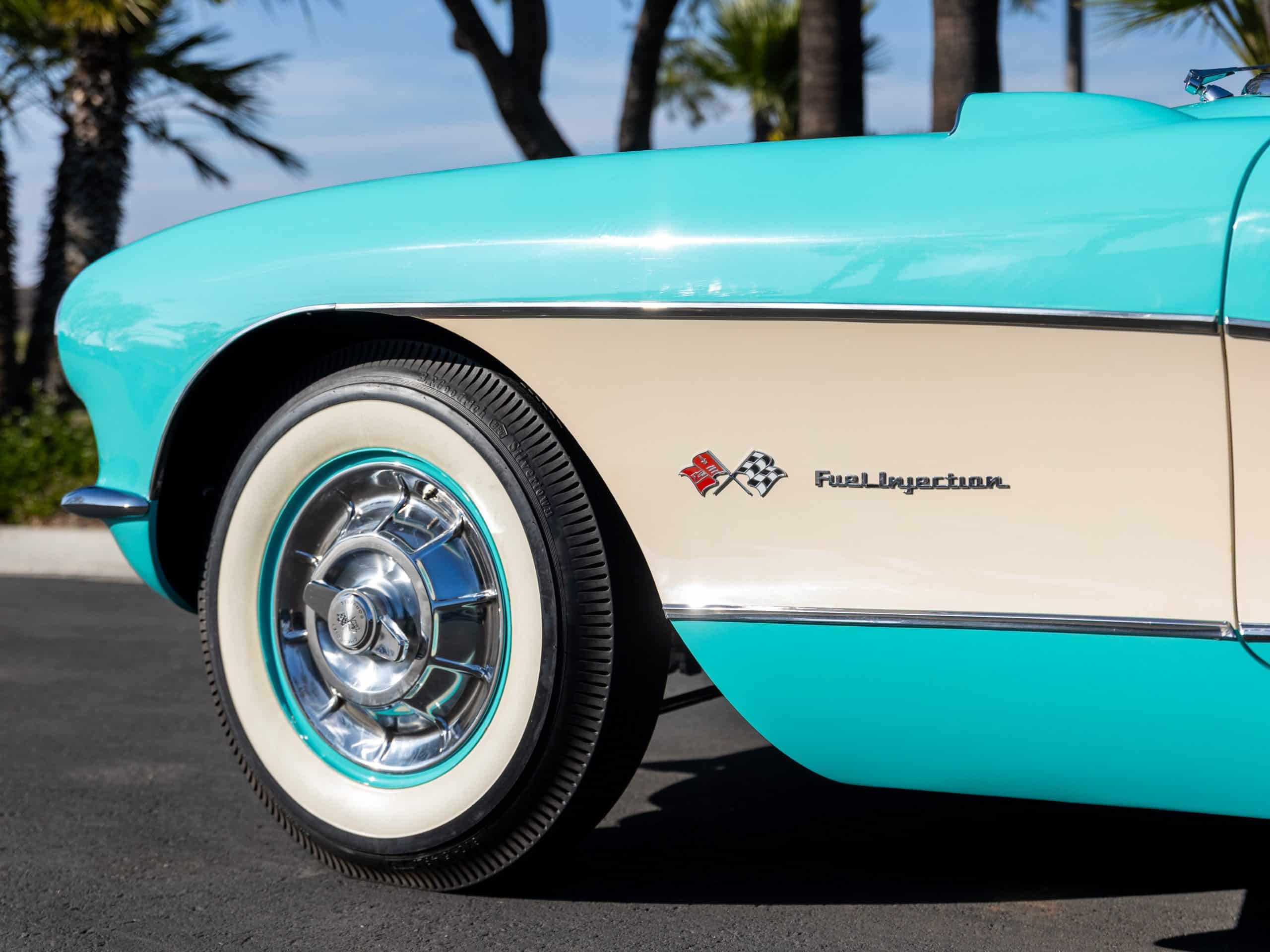 1957 Cascade Green Corvette Fuel Injected Convertible | Corvette Mike ...