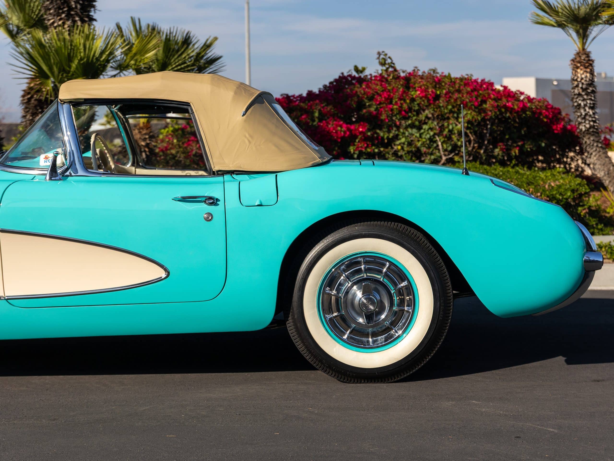 1957 Cascade Green Corvette Fuel Injected Convertible | Corvette Mike ...